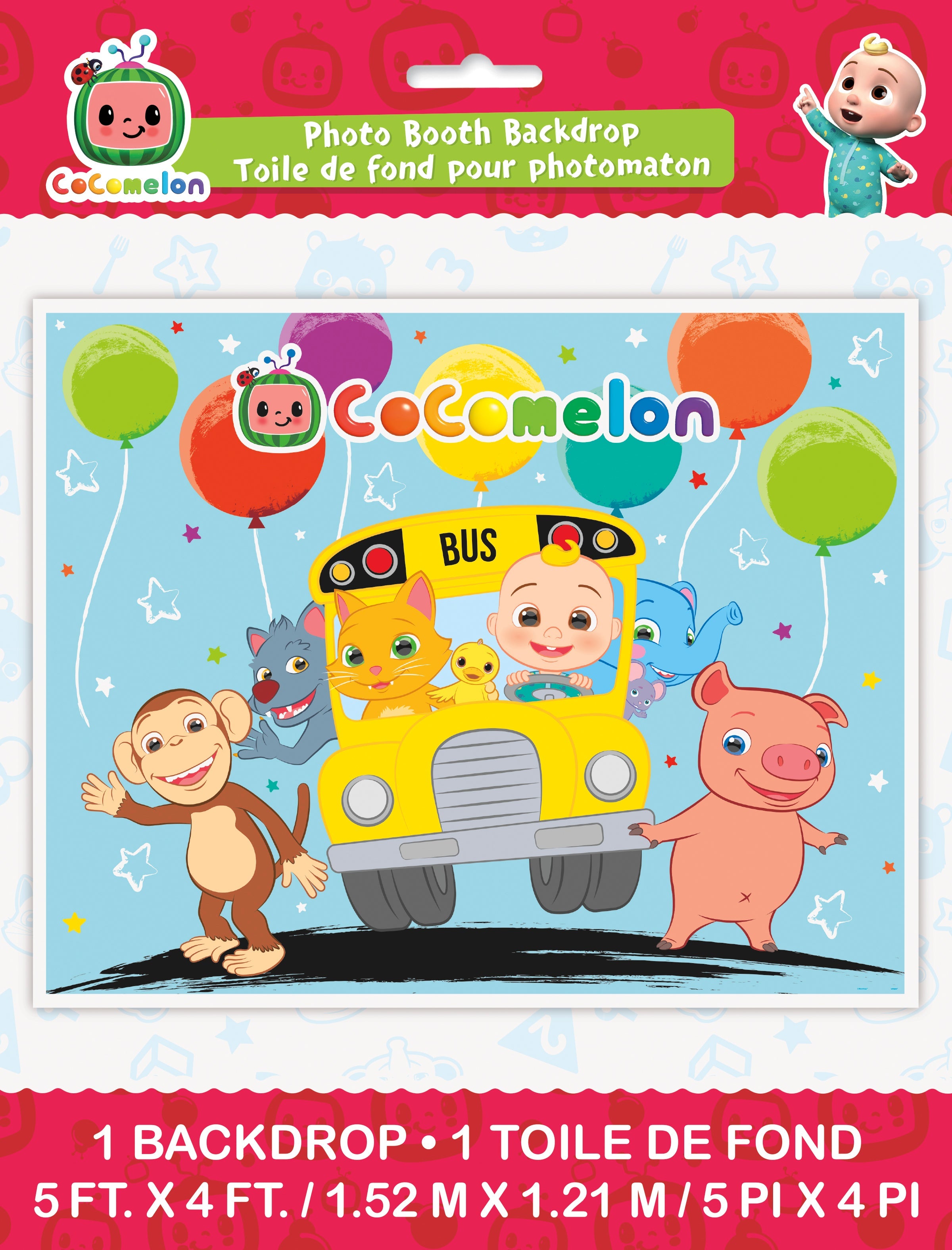 CocoMelon Themed Party Backdrop - Easy Setup, Affordable Party Supply ...